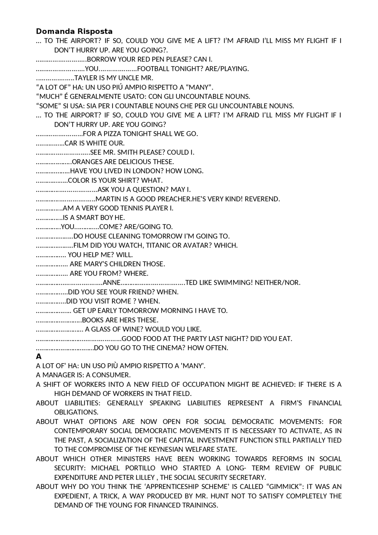 Test Esame Lingua Inglese Prove Desame Di Lingua Inglese Docsity