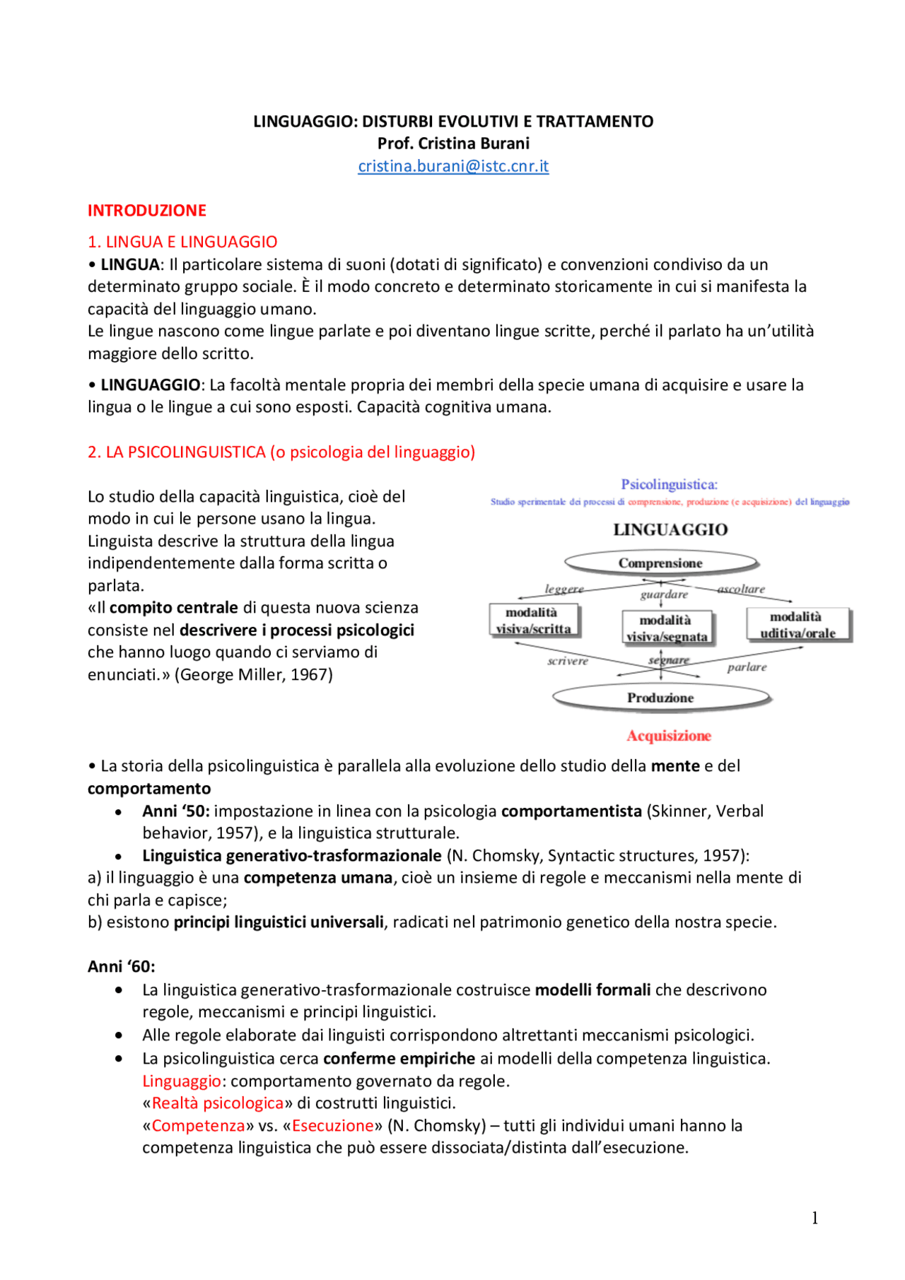 Linguaggio Disturbi Evolutivi E Trattamento Docsity