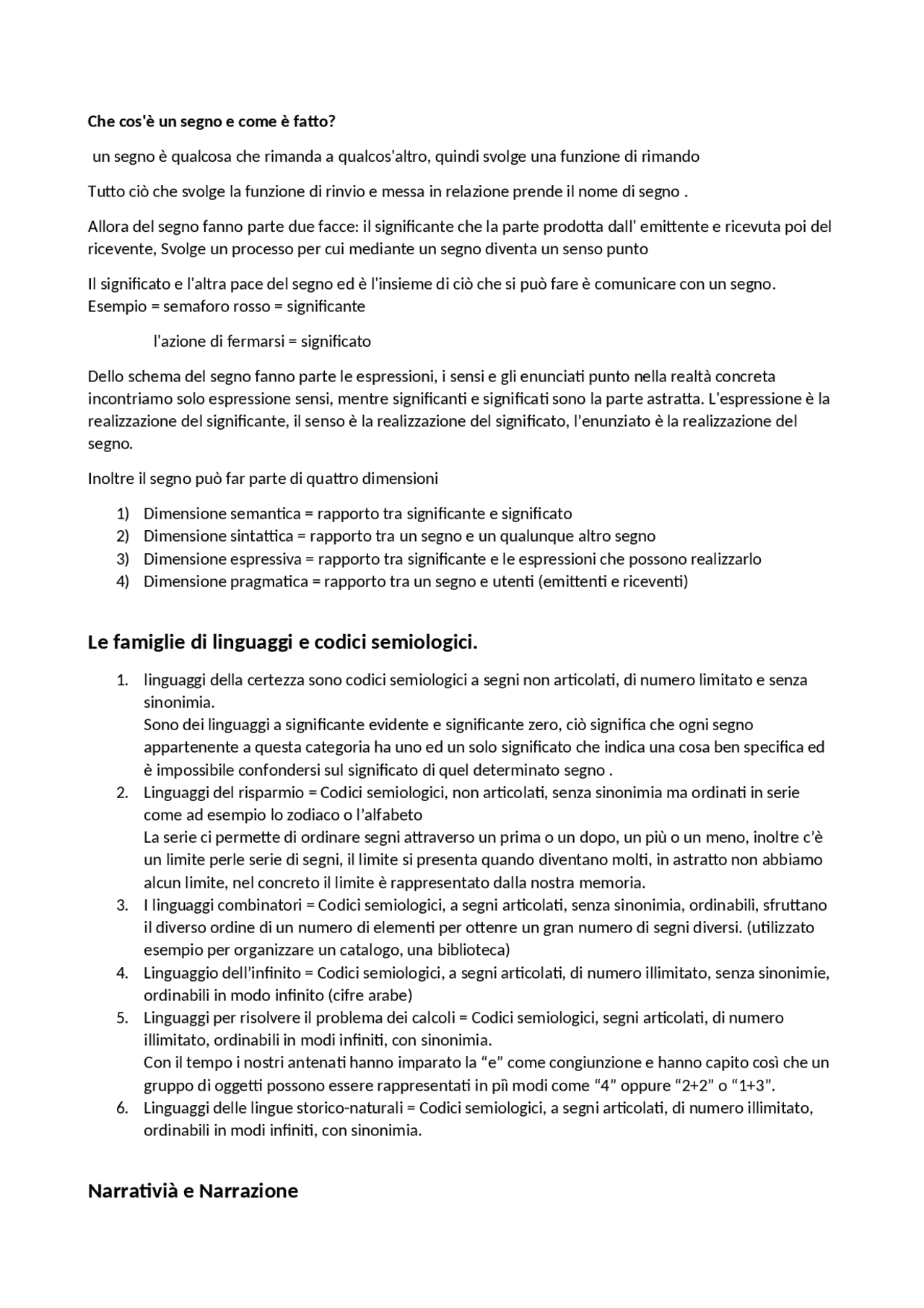 Appunti Semiotica Per Prova 2 Docsity