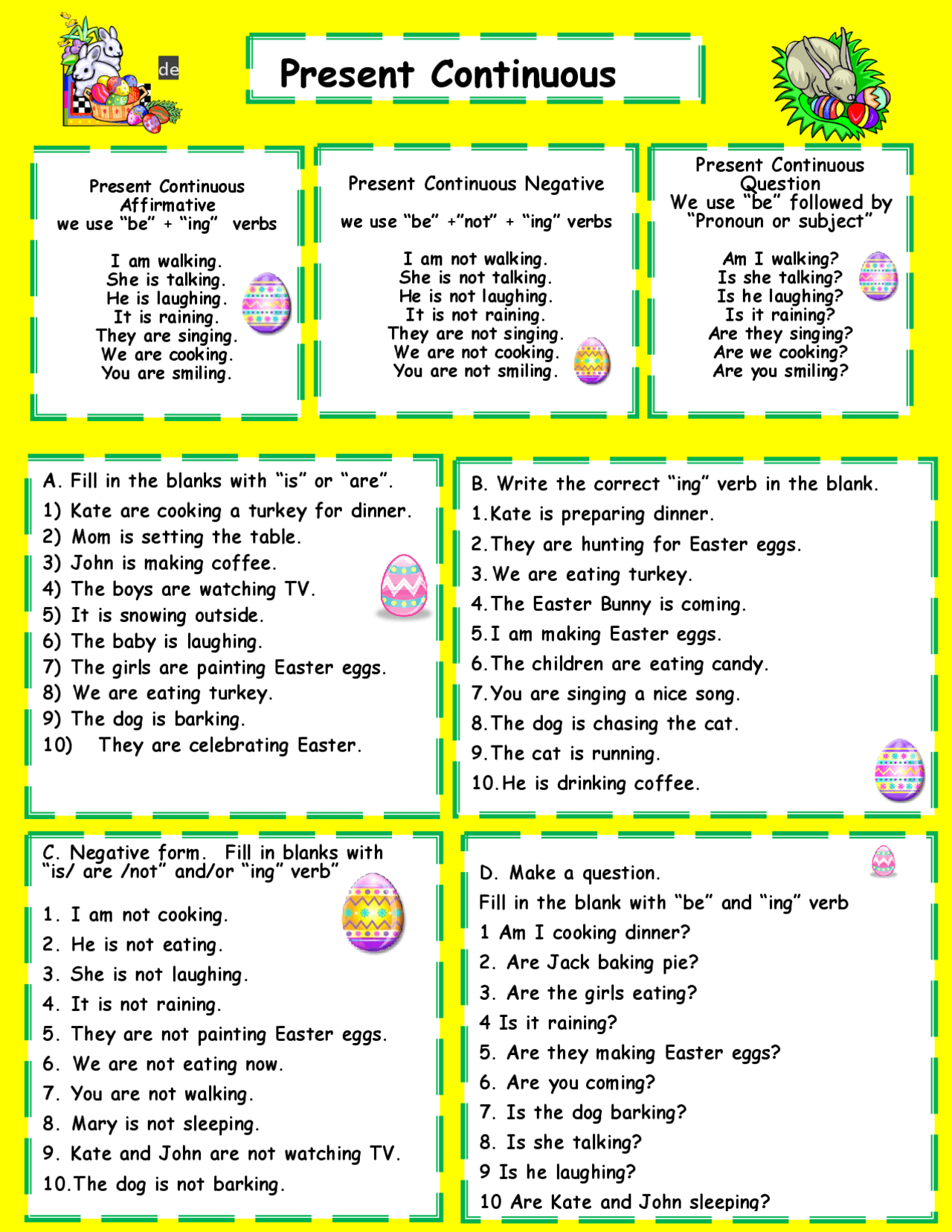 Worksheets Ejercicios De Ingles Basico Docsity