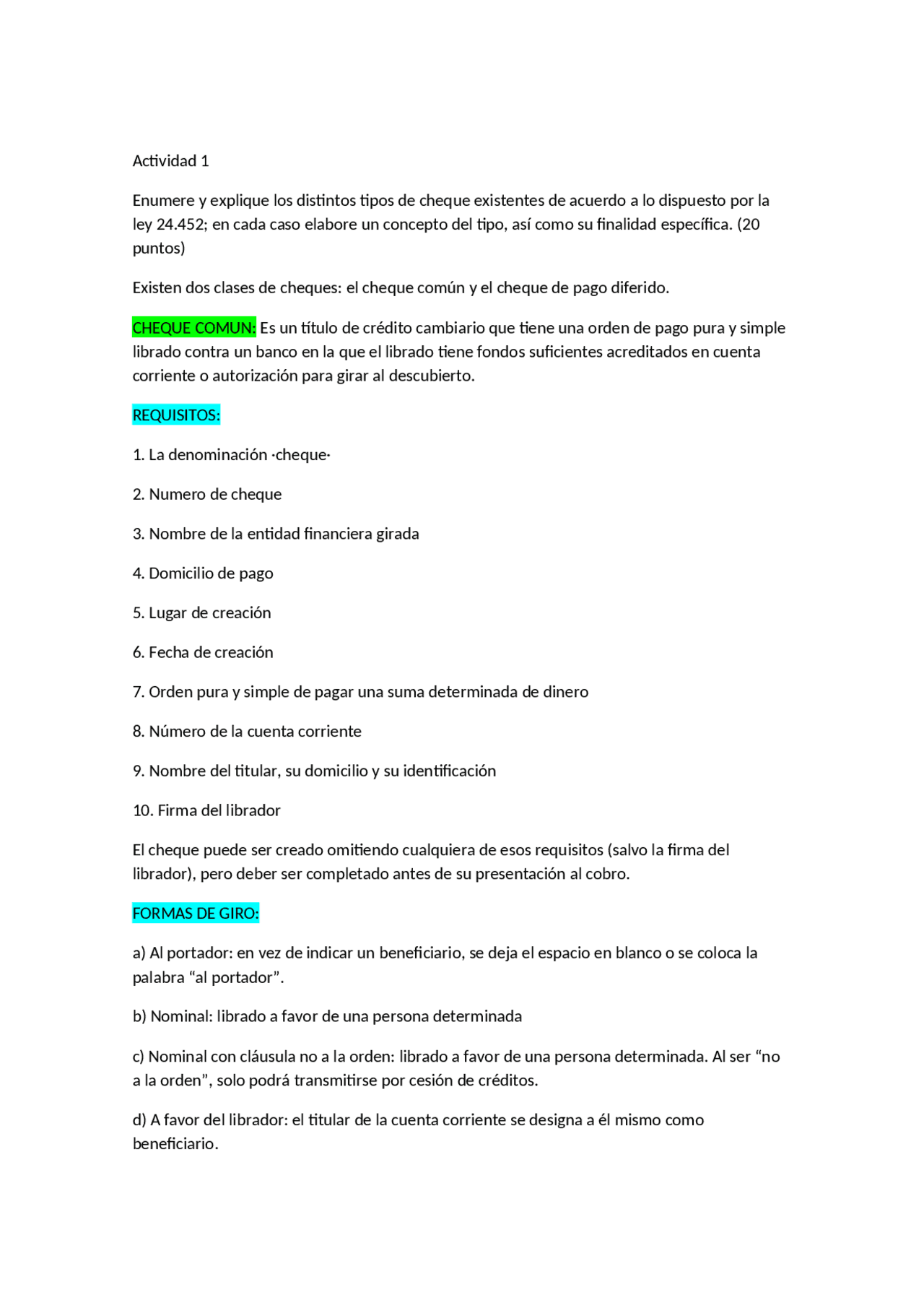 Parcial 1 Completo Derecho Comercial Docsity