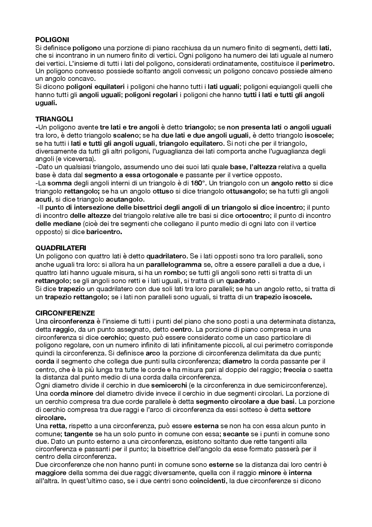 Le Figure Geometriche Docsity