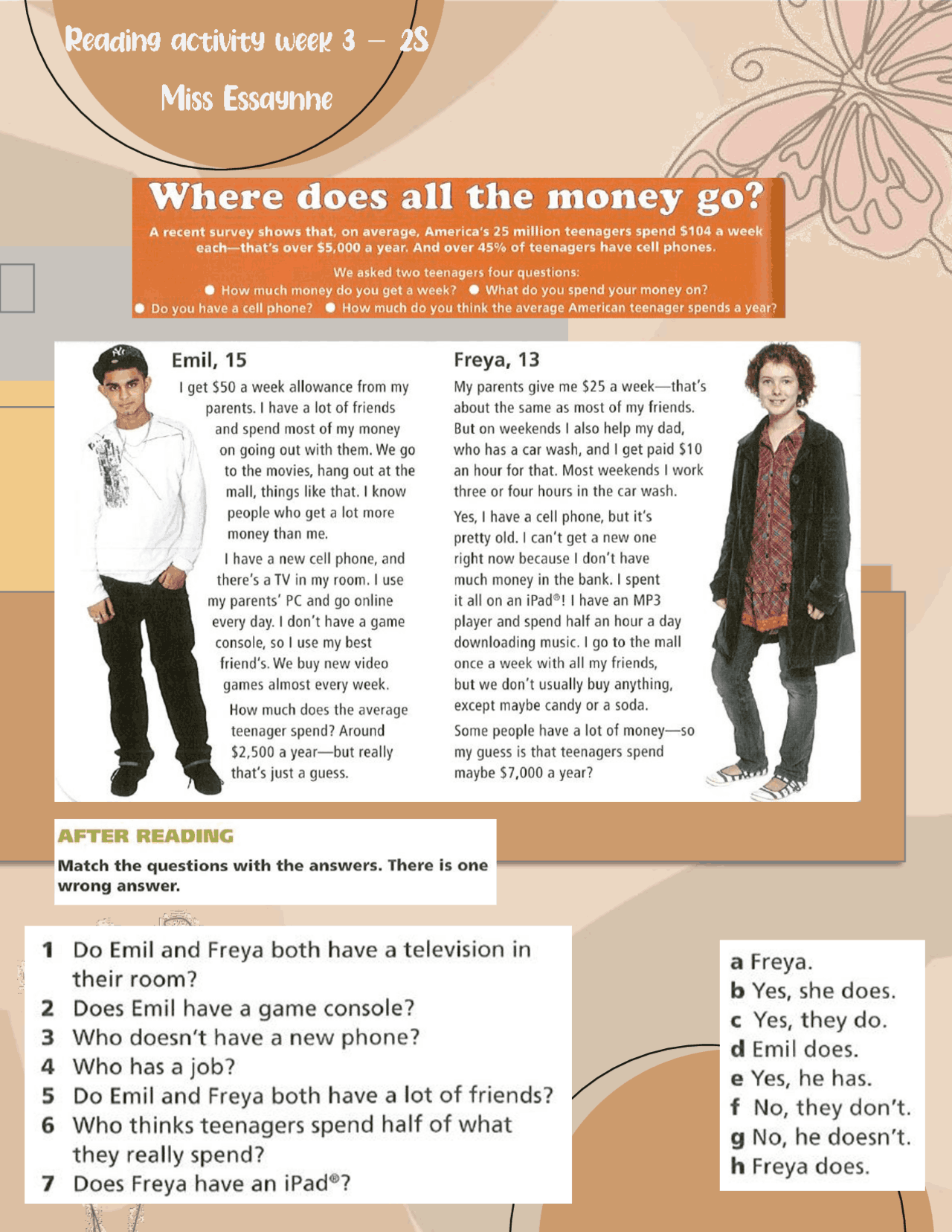 Reading Comprenhension Exercise Ejercicios De Inglés Docsity