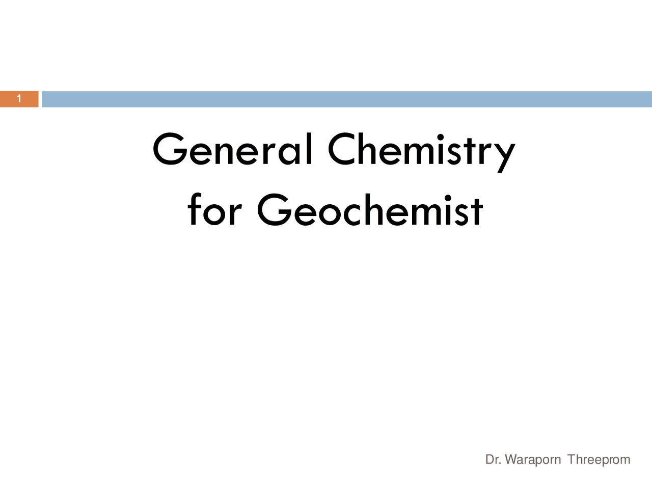 Gen-Chem for Geochemistry(new) - Docsity