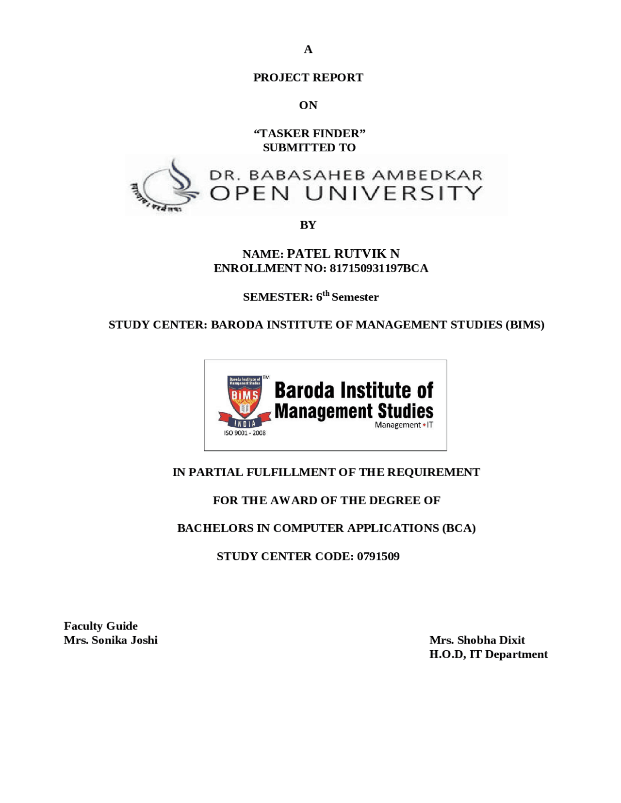 Project For Internship Docsity