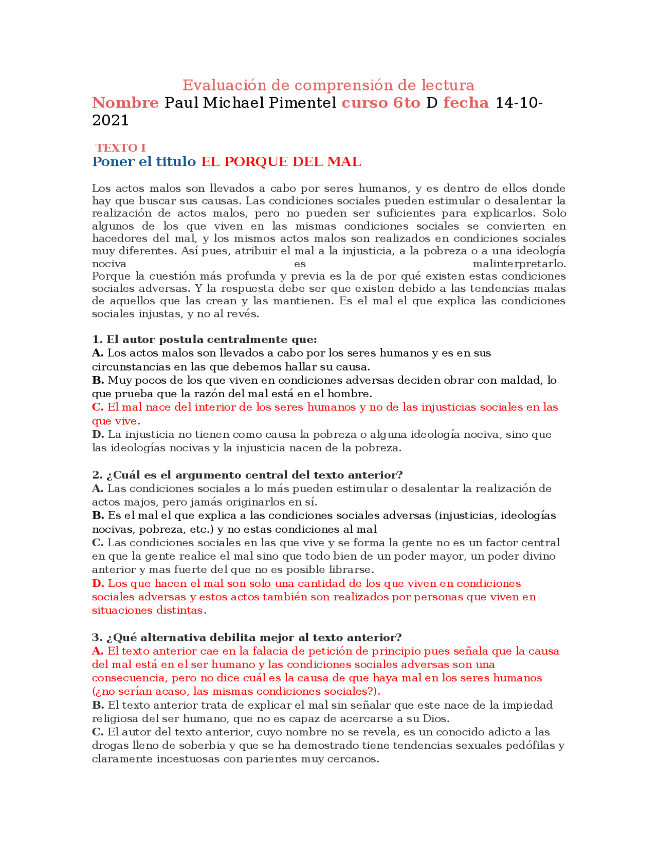 Examen Comprensiomn Lectora Docsity