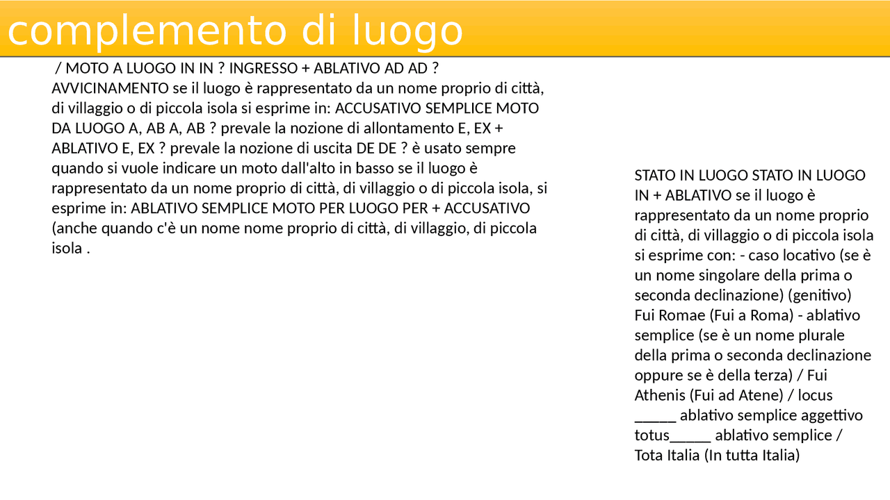 Complementi In Latino Schemi E Mappe Concettuali Di Latino Docsity