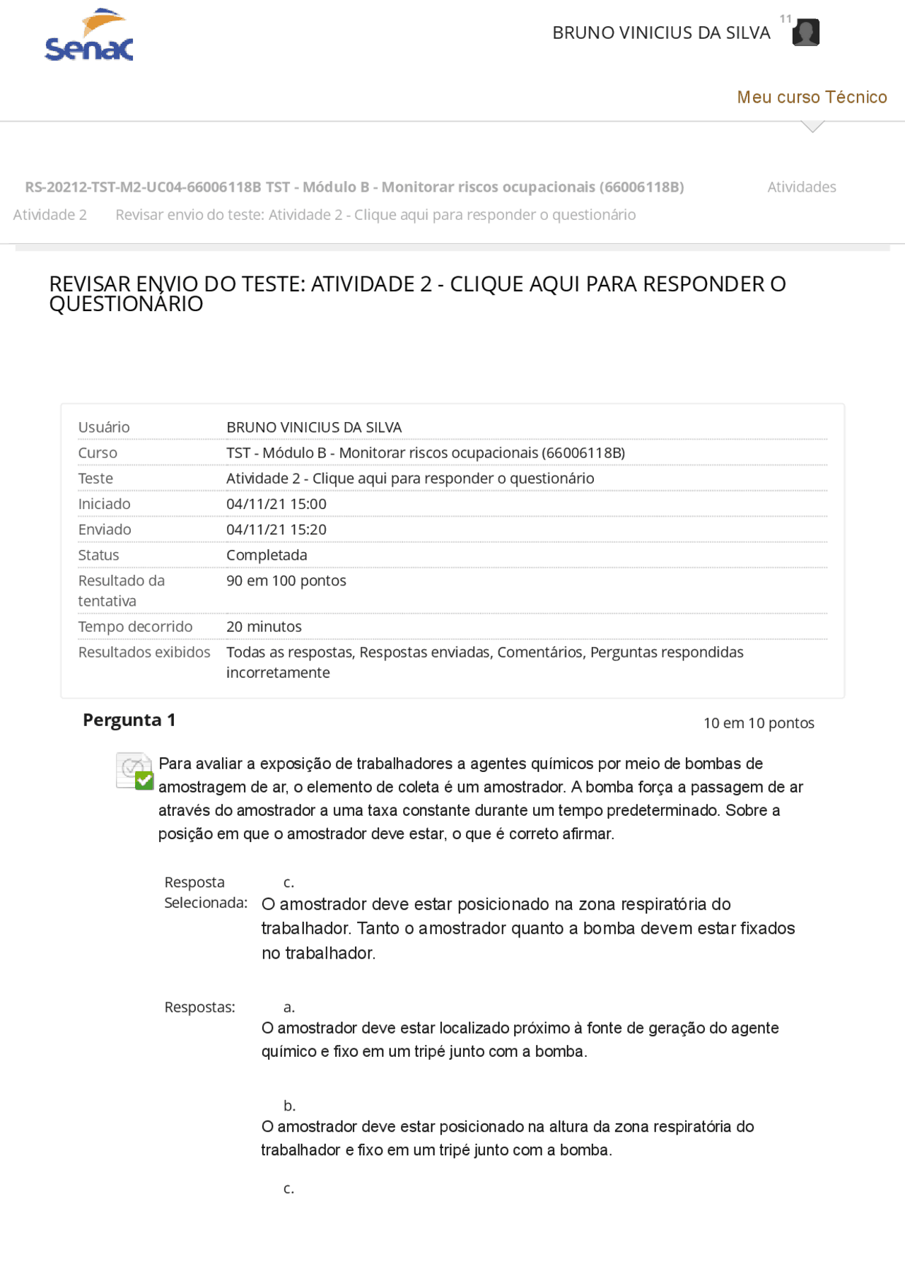 Atividade Uc 04 Modulo B Exercícios Segurança Do Trabalho Docsity