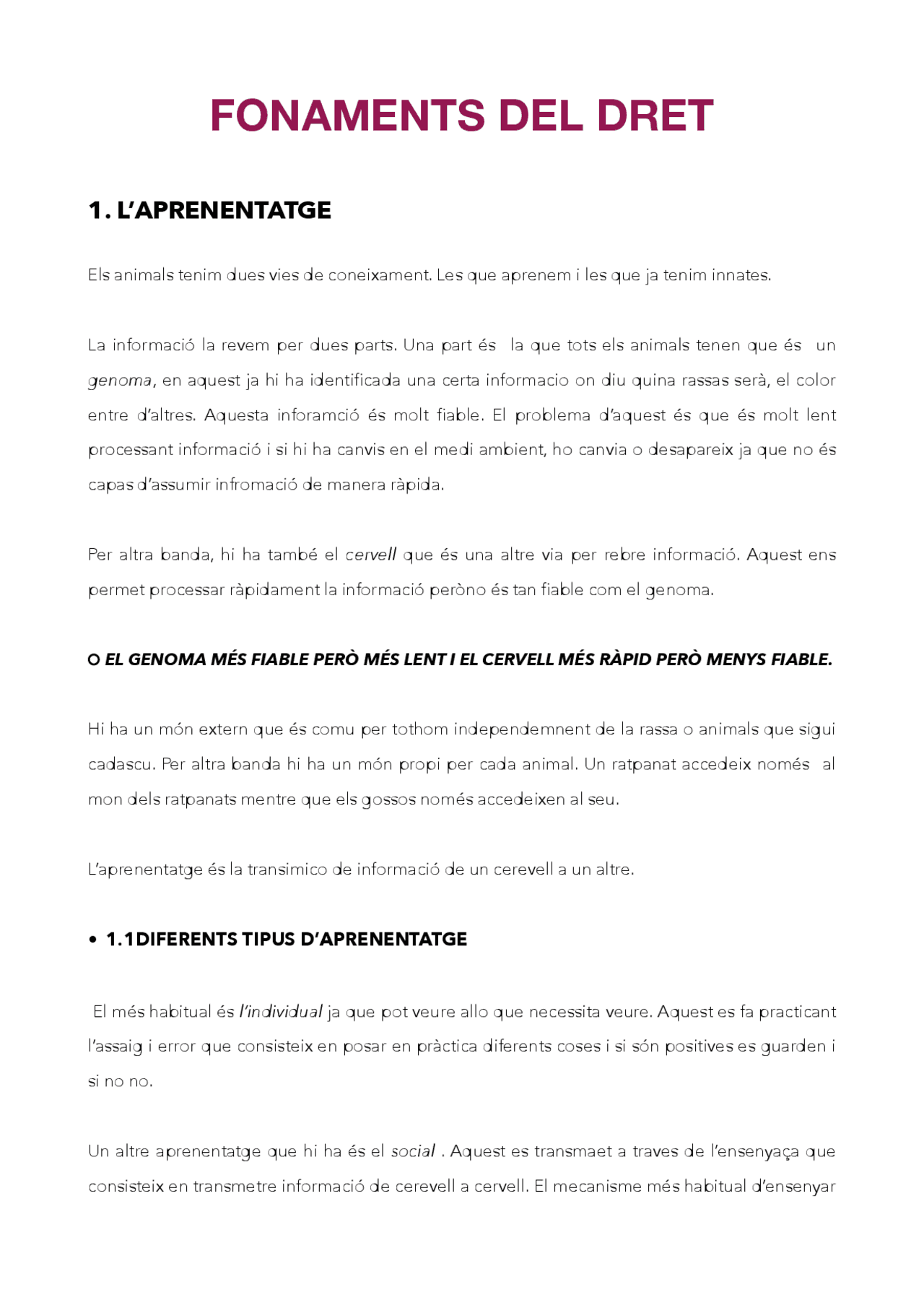 Apuntes Fonaments Dle Dret Docsity