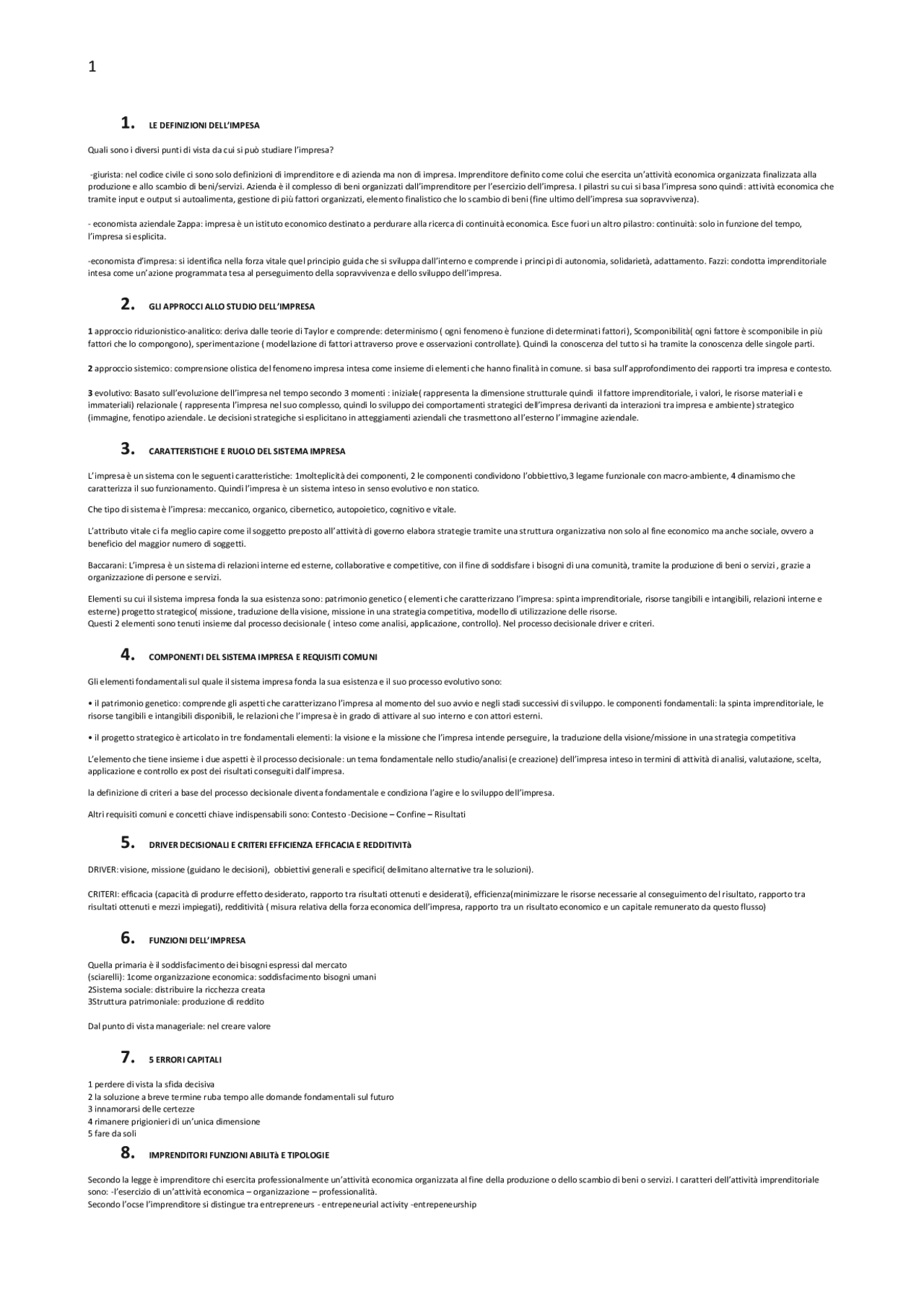 Domande e risposte esame management - Docsity