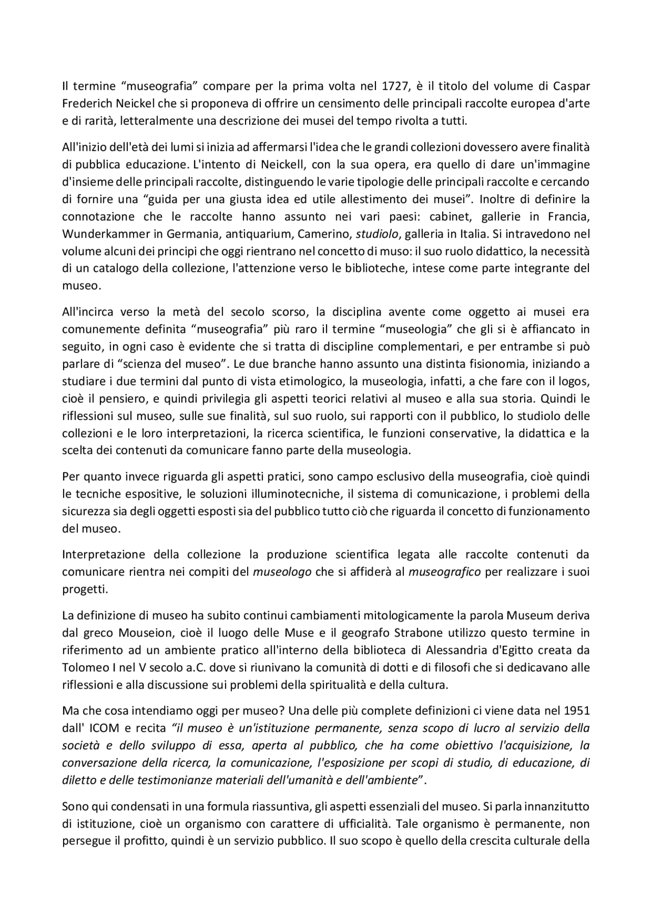 Il Museo Nella Storia Docsity