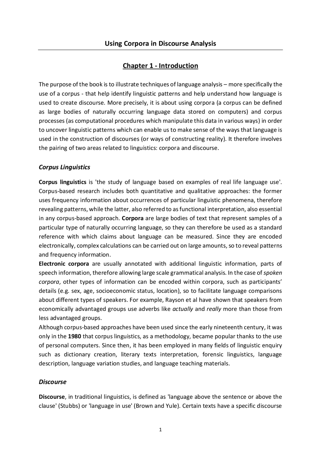 Using Corpora In Discourse Analysis By Paul Baker Docsity