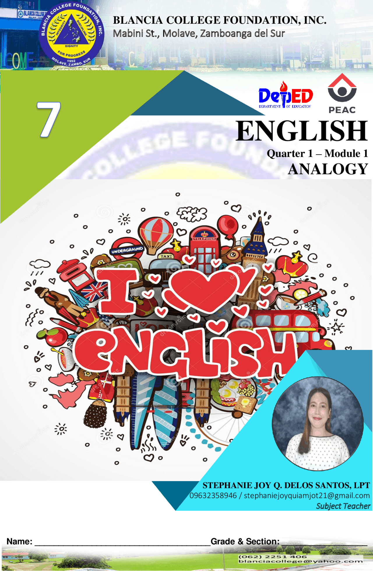 English 7 Q1- module 1-5 - Docsity