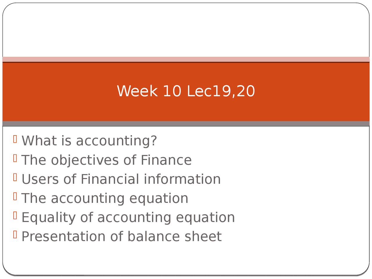 Accounting And Finance Docsity