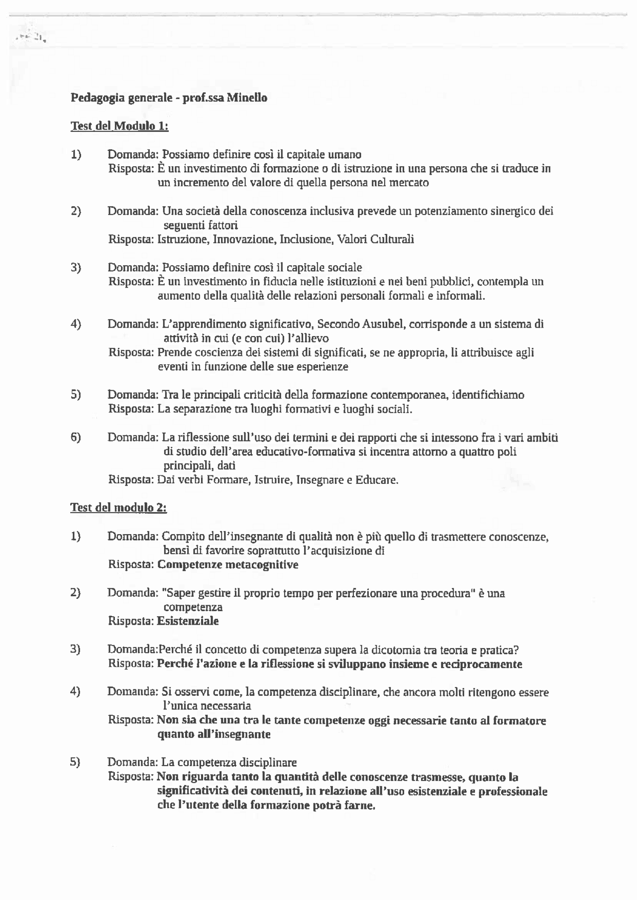 24 Cfu Test Prova Desame Prove Desame Di Antropologia Culturale