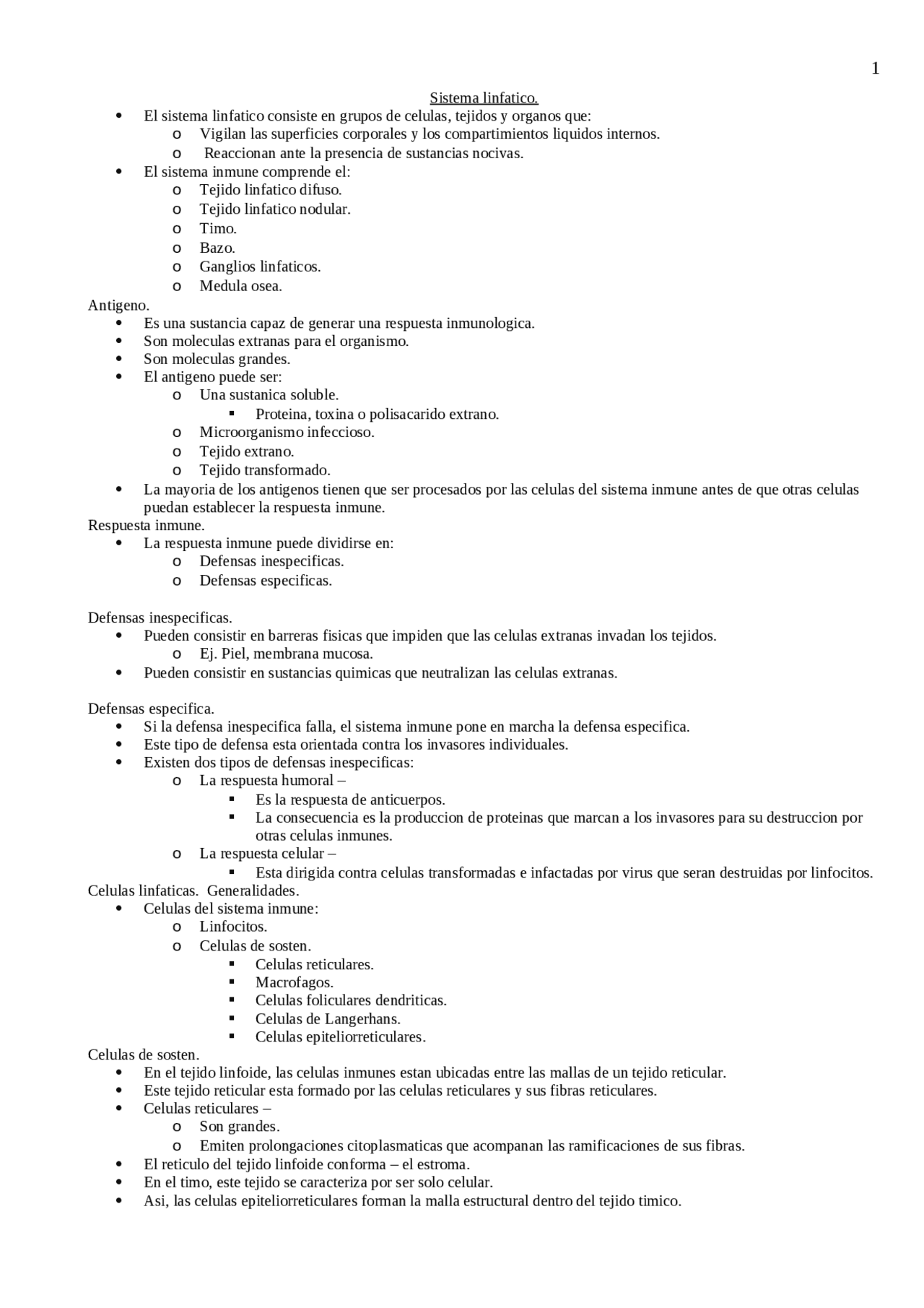 Sistema Linfático Histología Ross Docsity