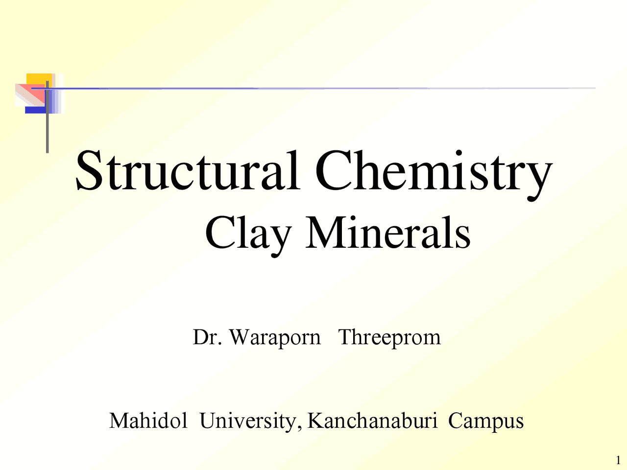 Clay mineral Geochemistry - Docsity