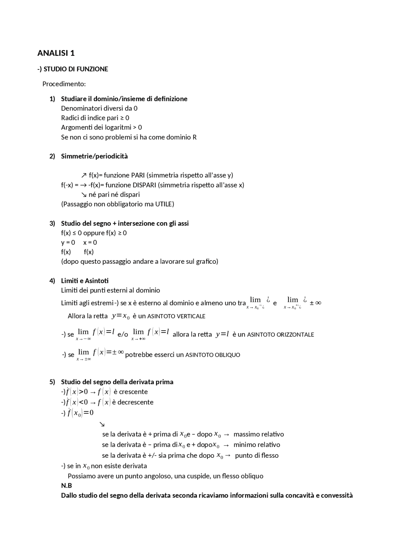 Analisi Matematica 1 Docsity