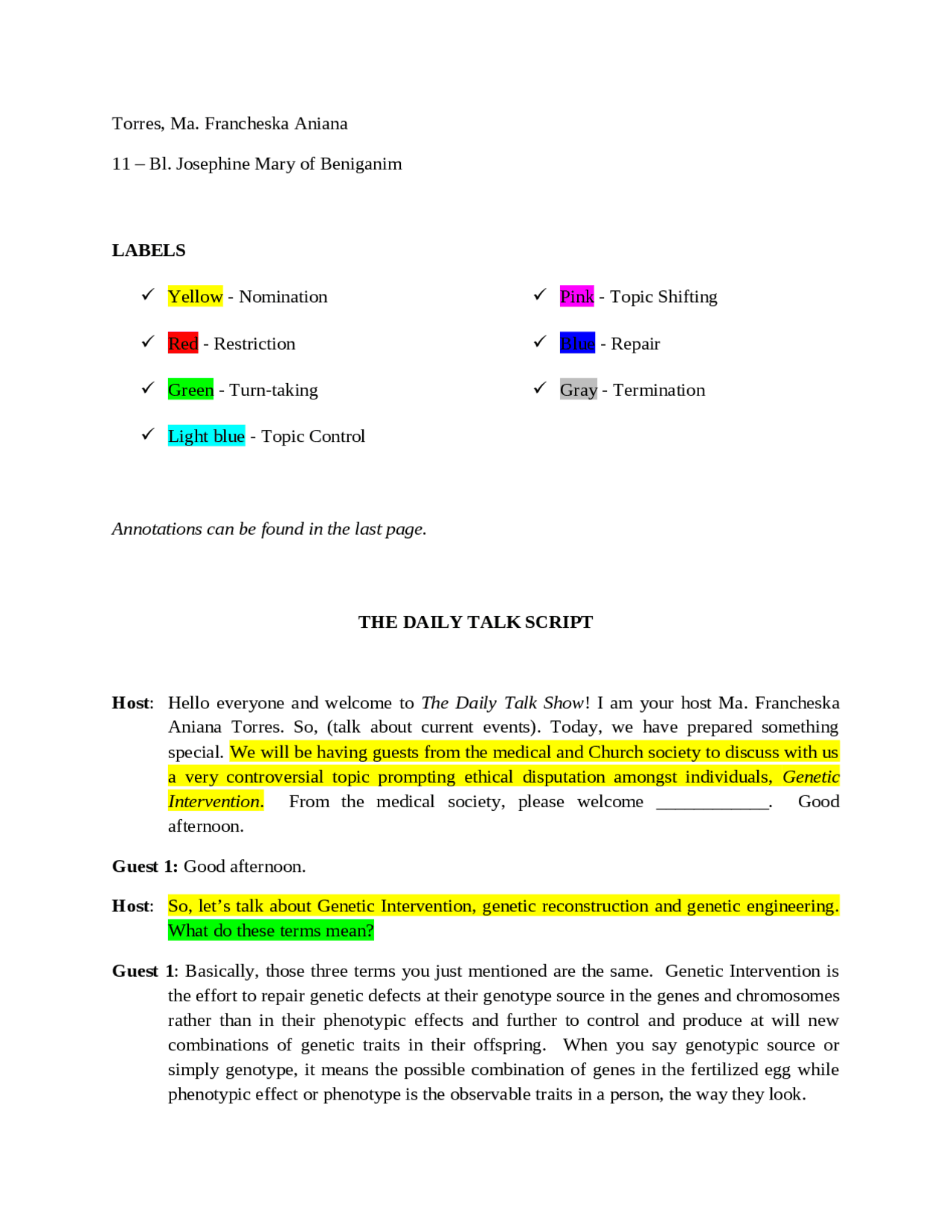 Emptech assignment for grade 11 - Docsity