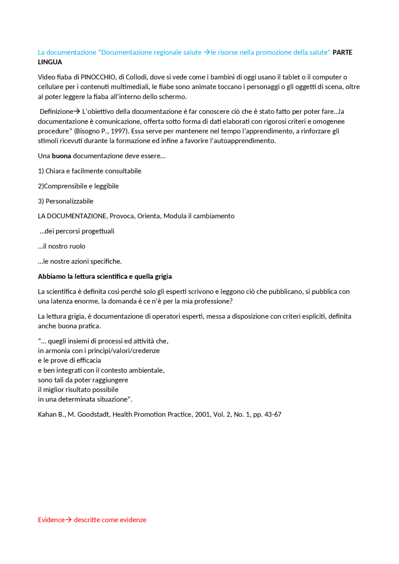 Appunti Promozione Della Salute Docsity
