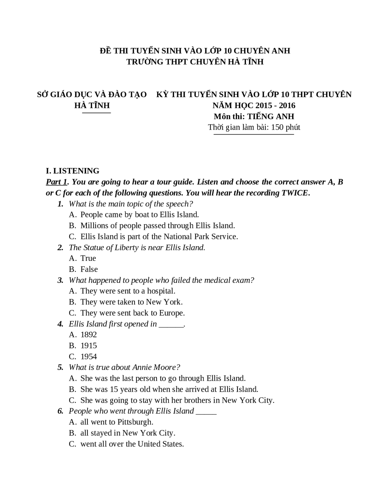 Mock exam for 12 grade | Exercises English | Docsity