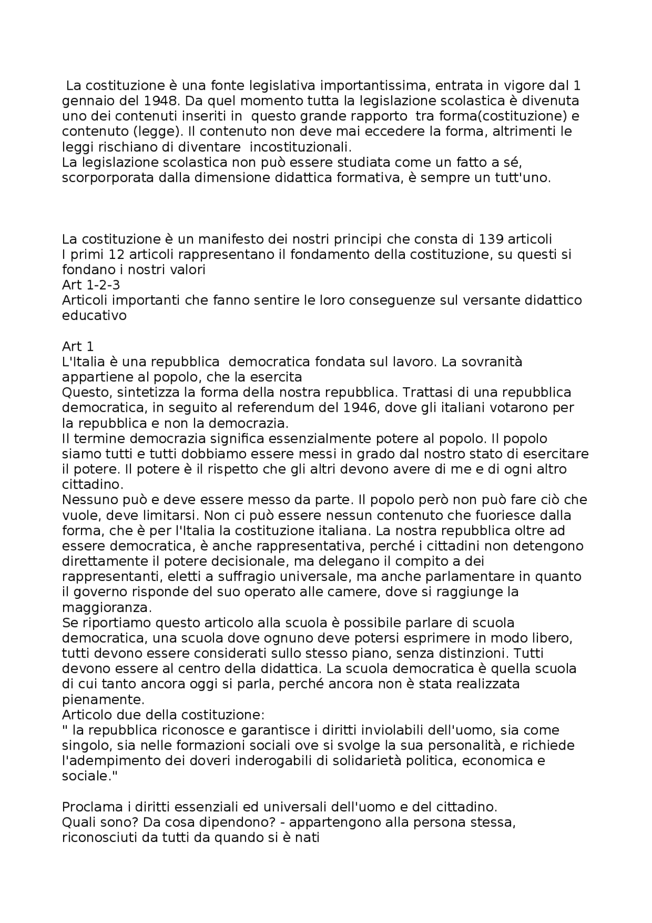 Legislazione Scolastica Docsity