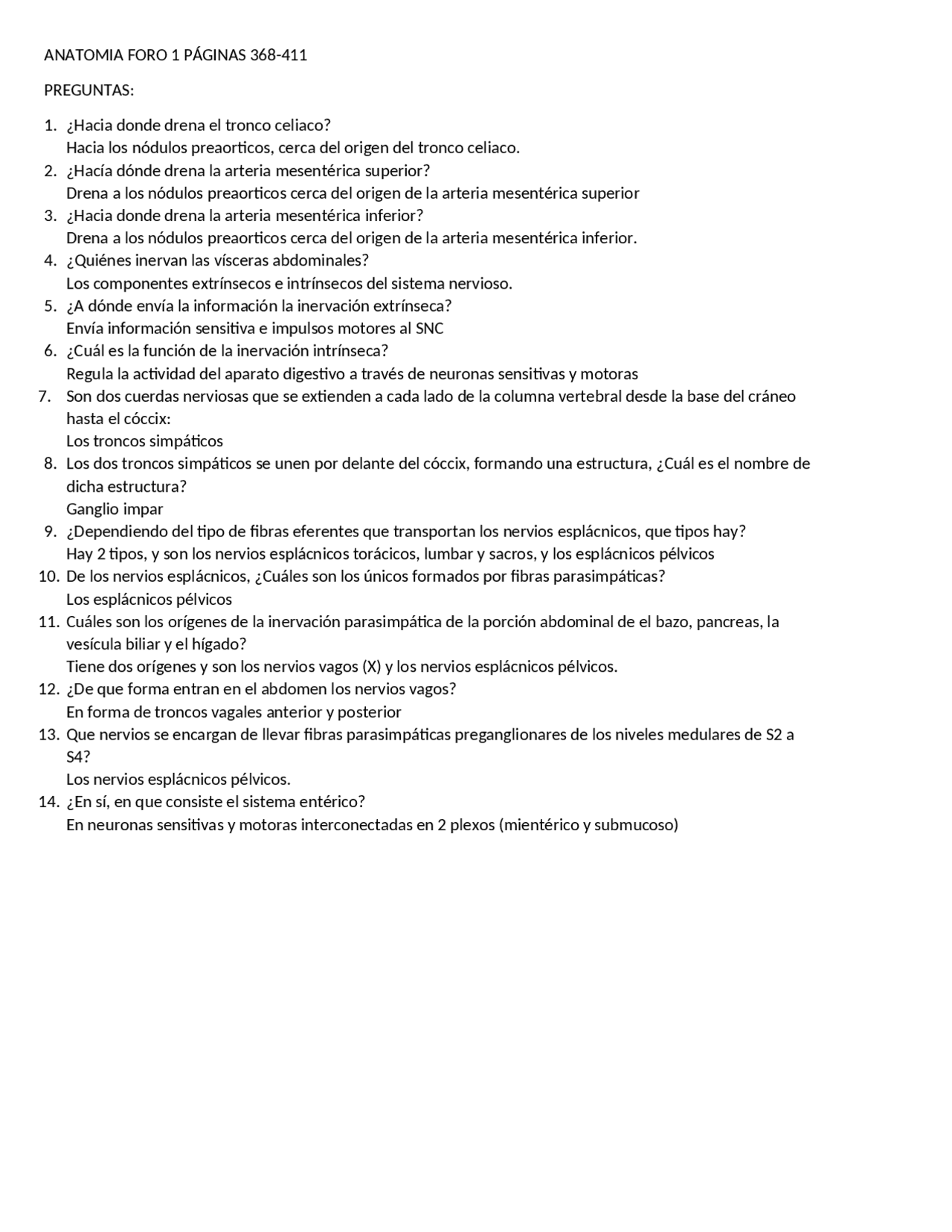 Cuestionario De Miembro Inferior Apuntes De Anatomía Docsity