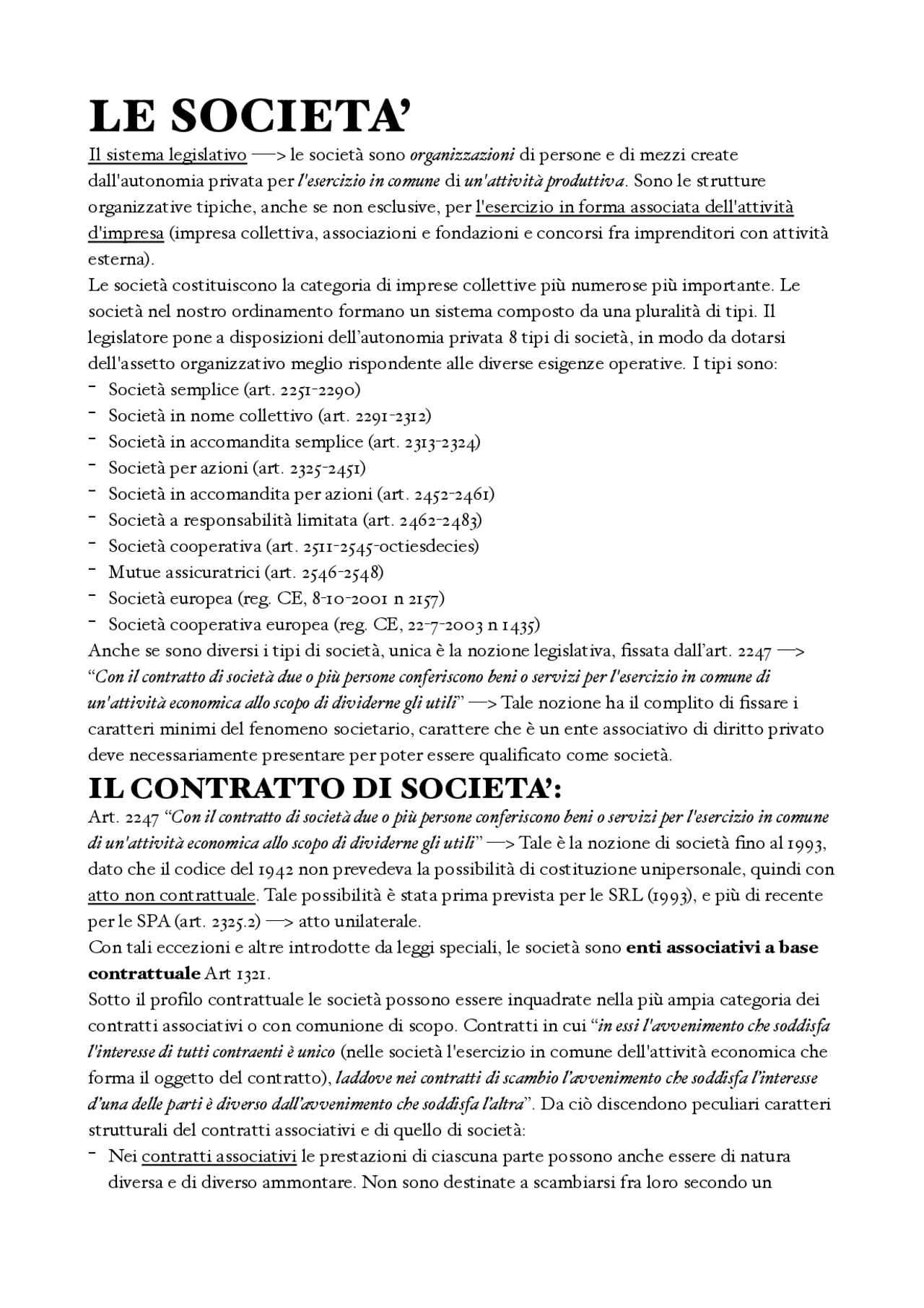 Diritto Delle SocietÀ Docsity