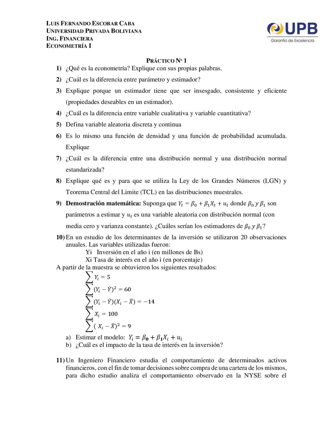 Para Practicar Ejercicios De Economia Docsity