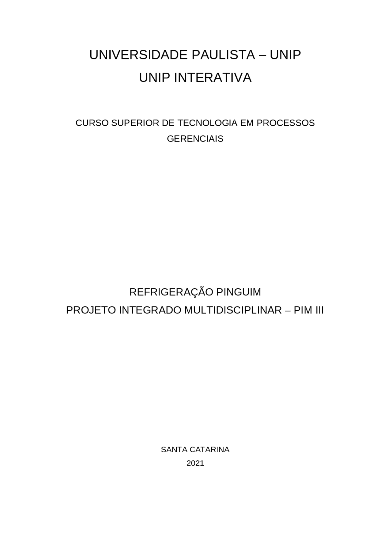 Projeto Integrador Multidisicplinar Docsity