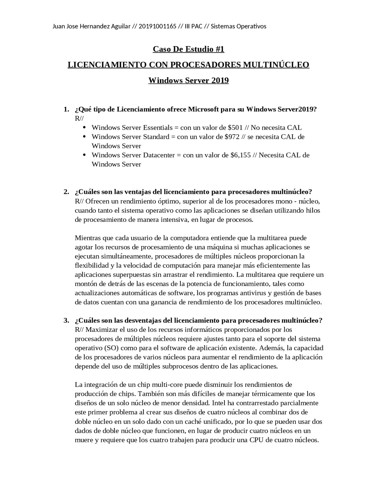 Caso De Investigacion Resúmenes De Sistemas Operativos Docsity