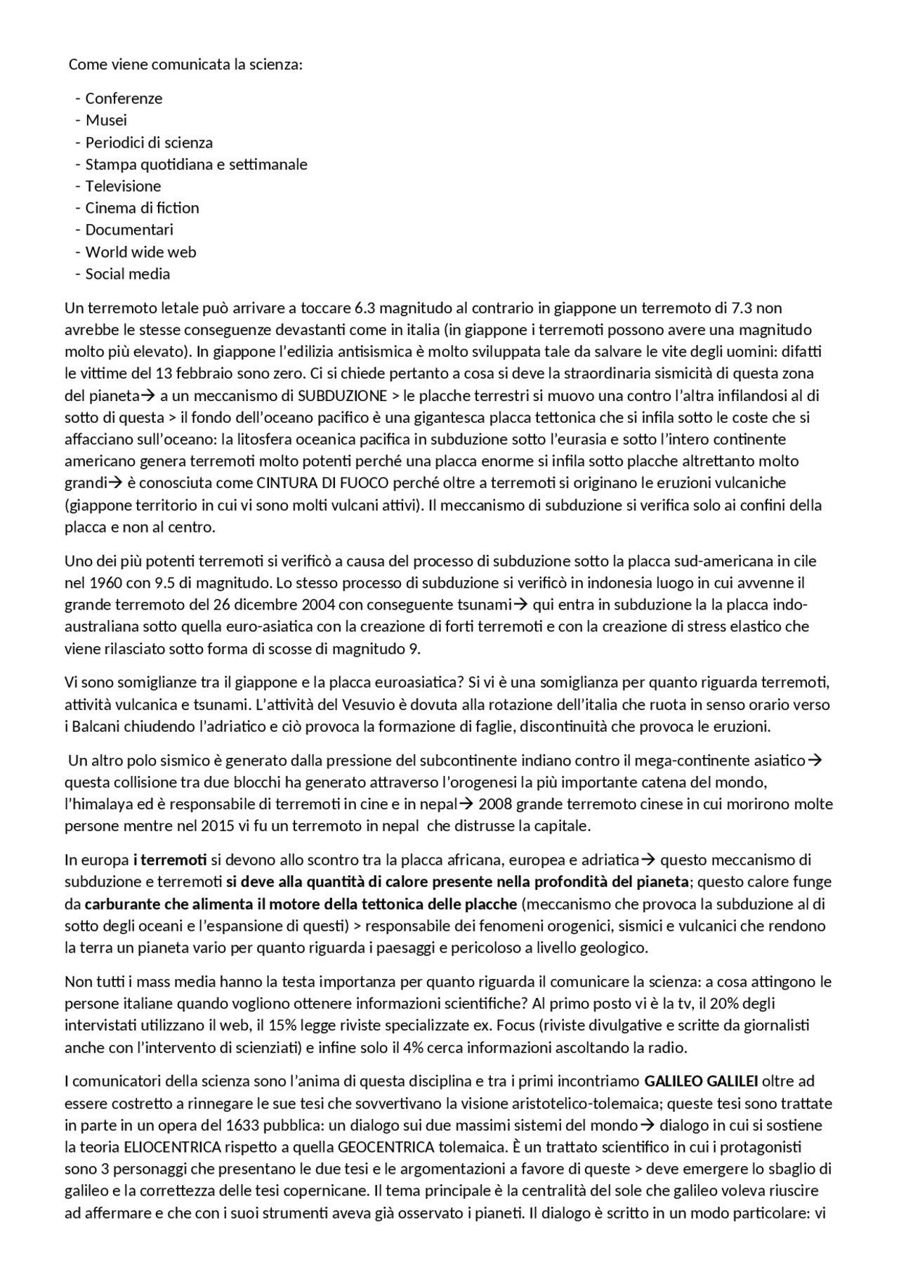 Appunti Di Comunicazione Delle Emergenze Ambientali Docsity