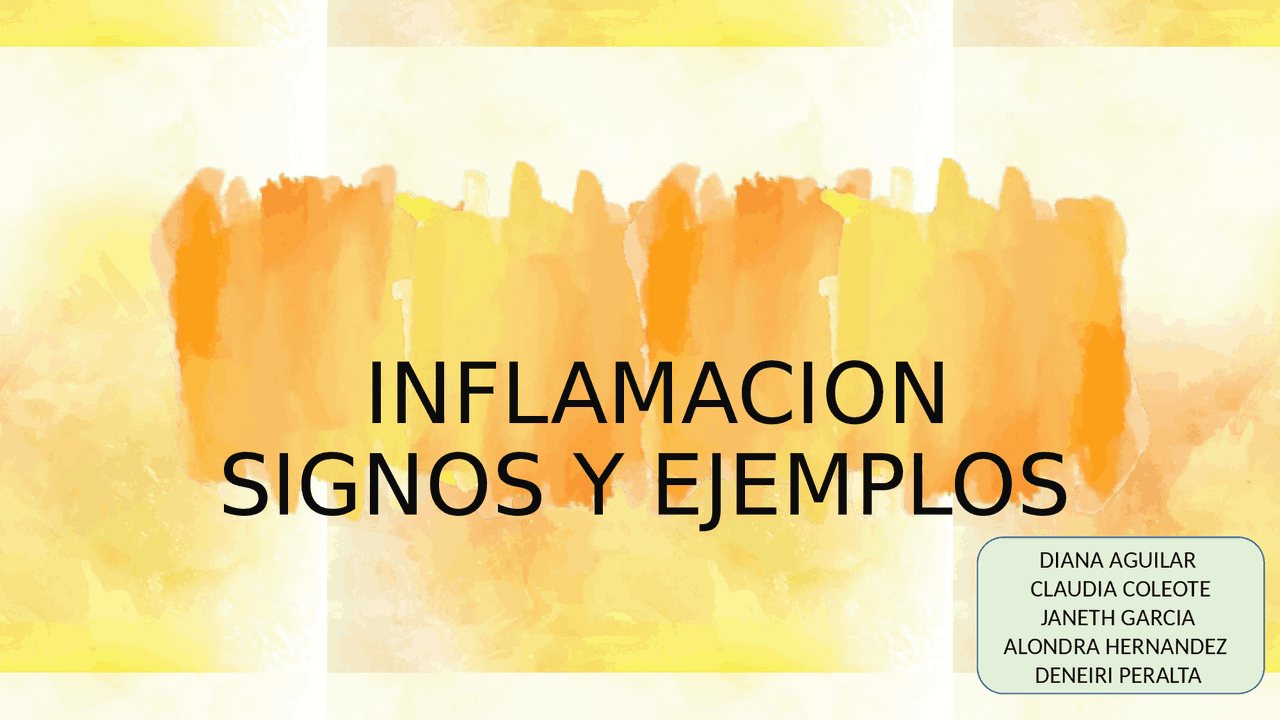 Inflamación signos y ejemplos - Docsity