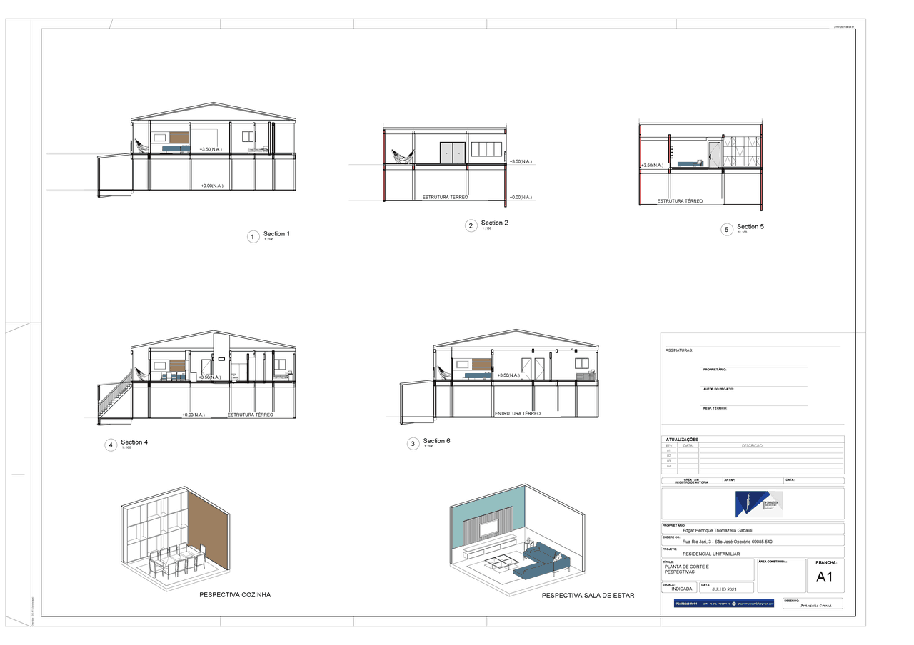 PROJETO DE ARQUITETURA E COMPLEMENTARES, CORTE E PLANTA BAIXA - Docsity