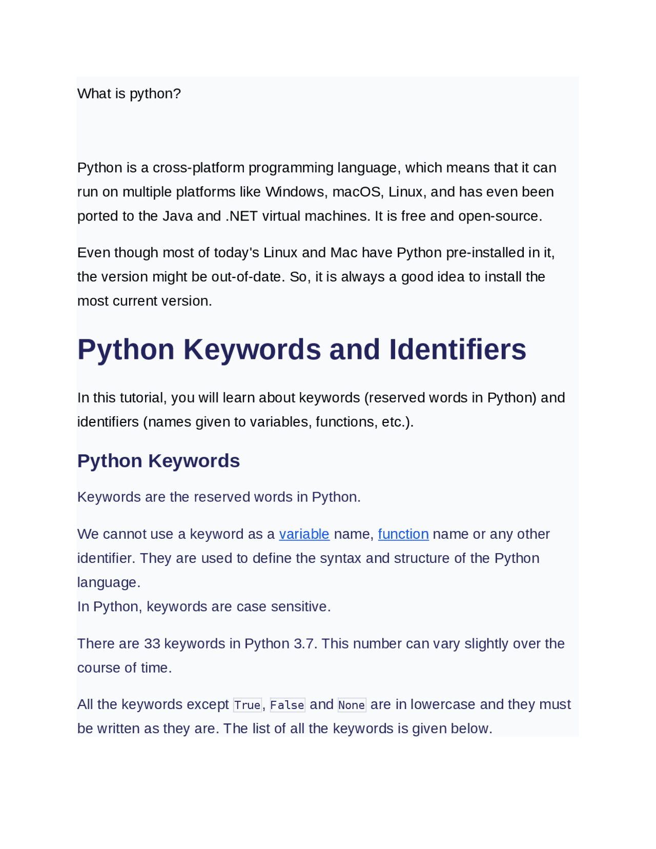 Python Programming The Basics Docsity