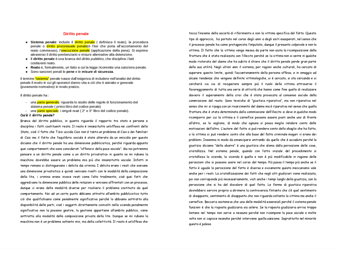 Diritto Minorile E Penale Docsity