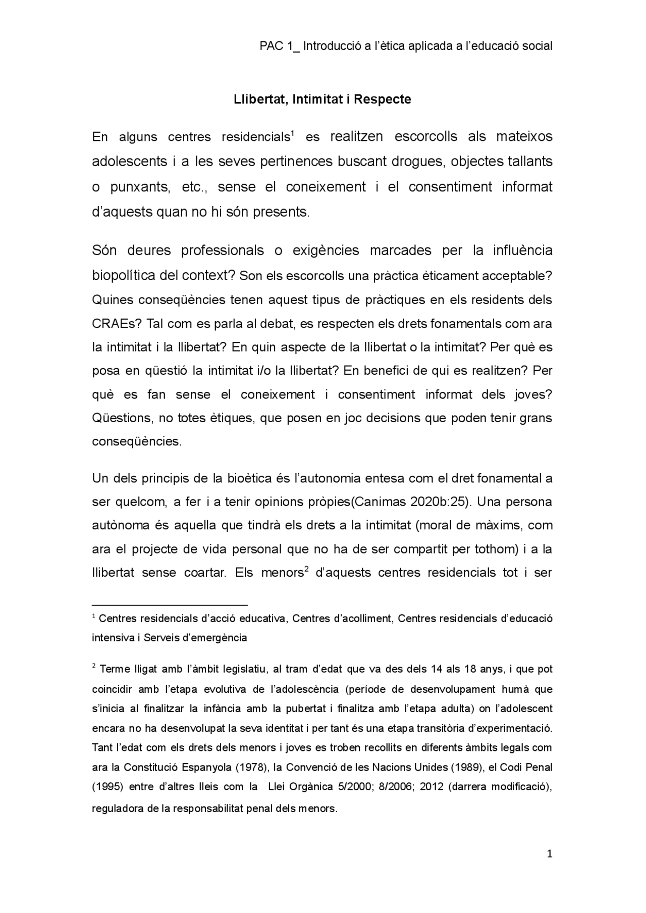Ètica Aplicada A Leducació Social Ejercicios De Ética Docsity