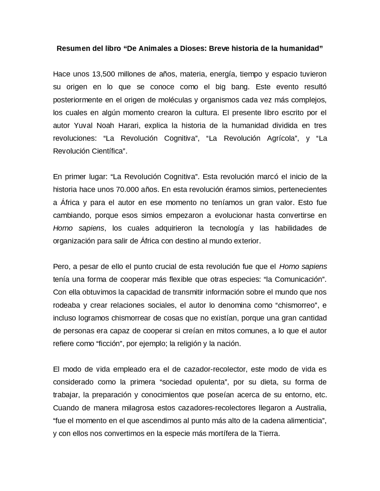 Resena De Sapiens O De Animales A Dioses PDF PDF Homo, 42% OFF Resena De Sapiens O De Animales A Dioses PDF PDF Homo, 42% OFF
