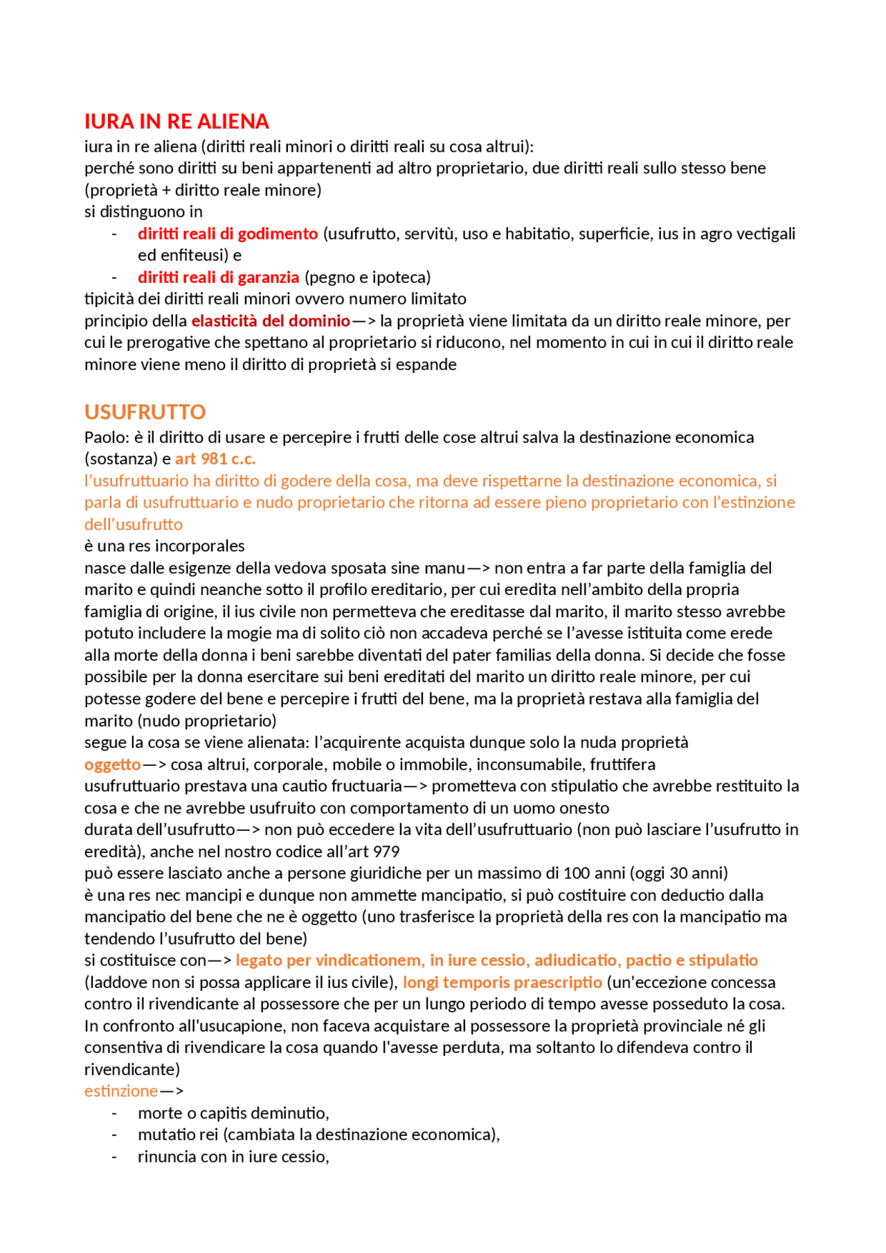 Diritti Reali Di Godimento Docsity