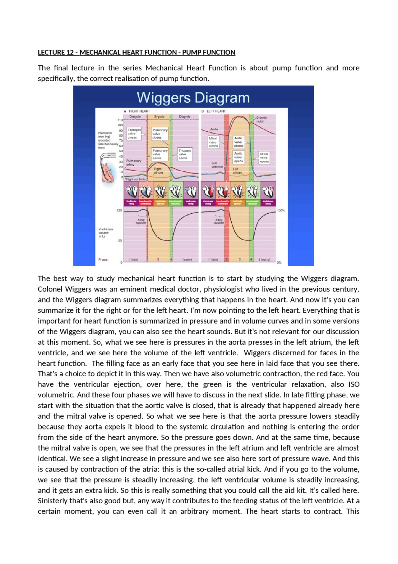 Modelling In Cardiology Docsity