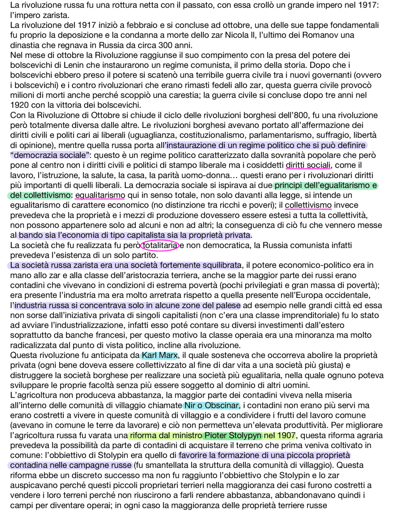 Riassunto Rivoluzione Russa Docsity
