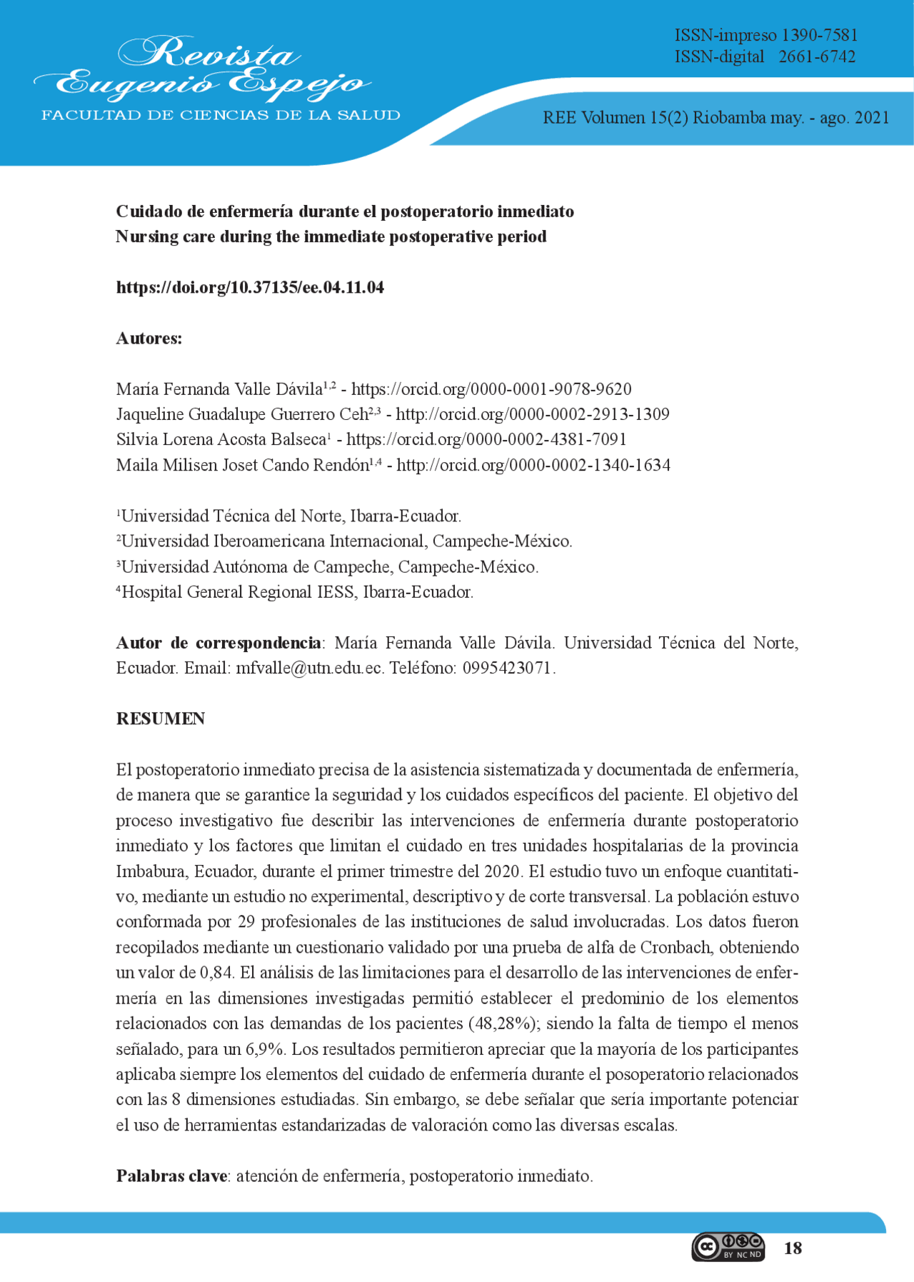 Cuidado de enfermeria durante el postoperatorio inmediato - Docsity