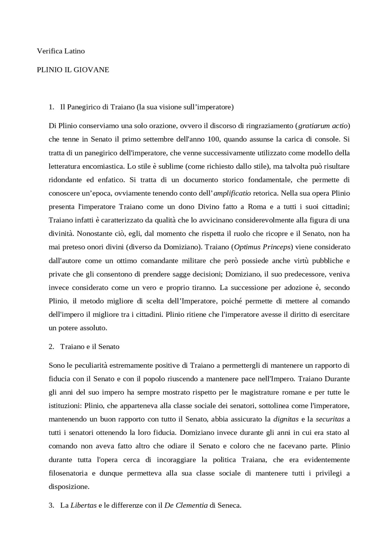 Plinio Il Giovane Riassunto Su Vita E Opere Docsity