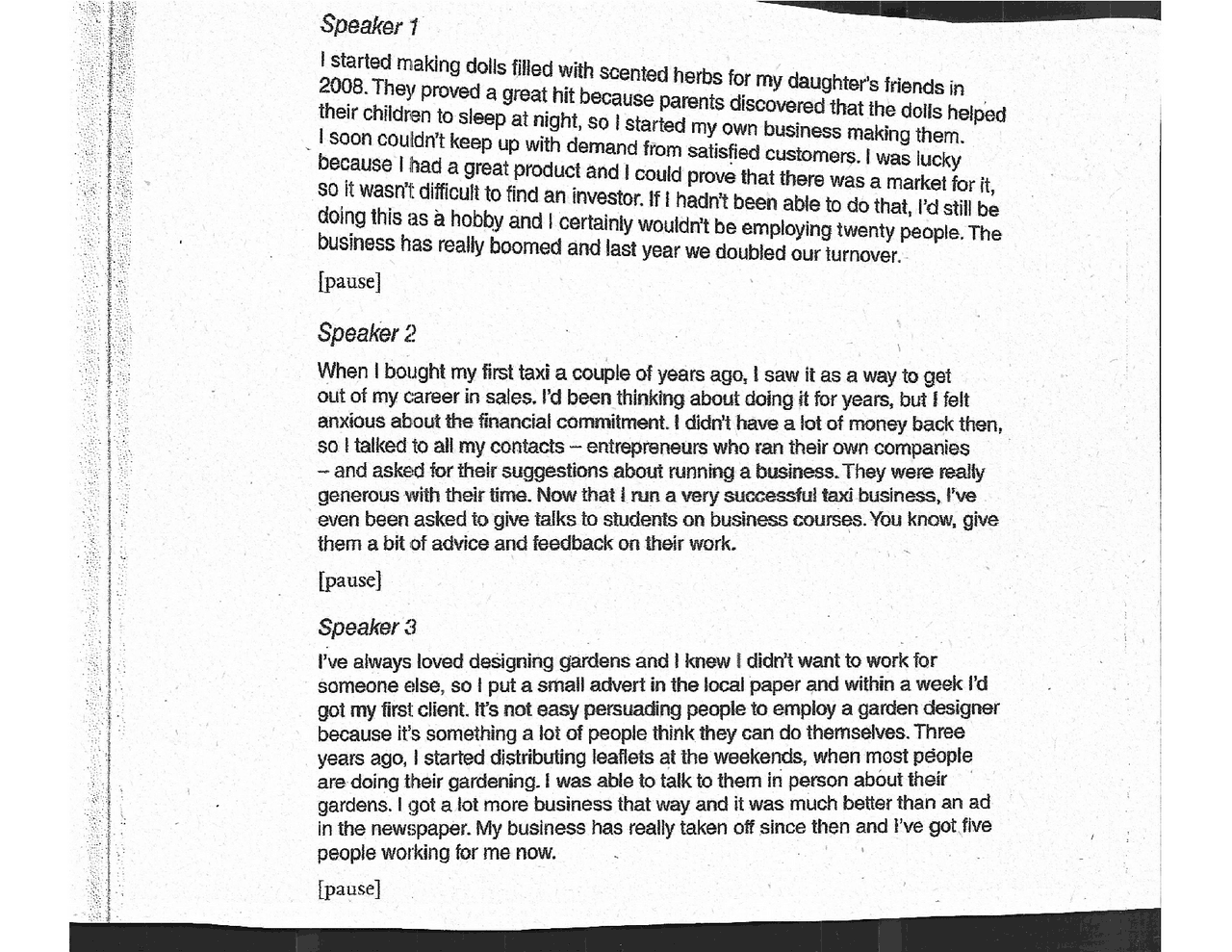Exercises For Levels English Docsity