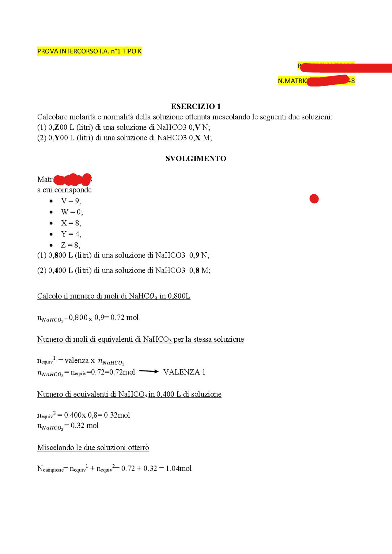 Ingegneria Ambientale Prova 1 Tipo K Superato Docsity