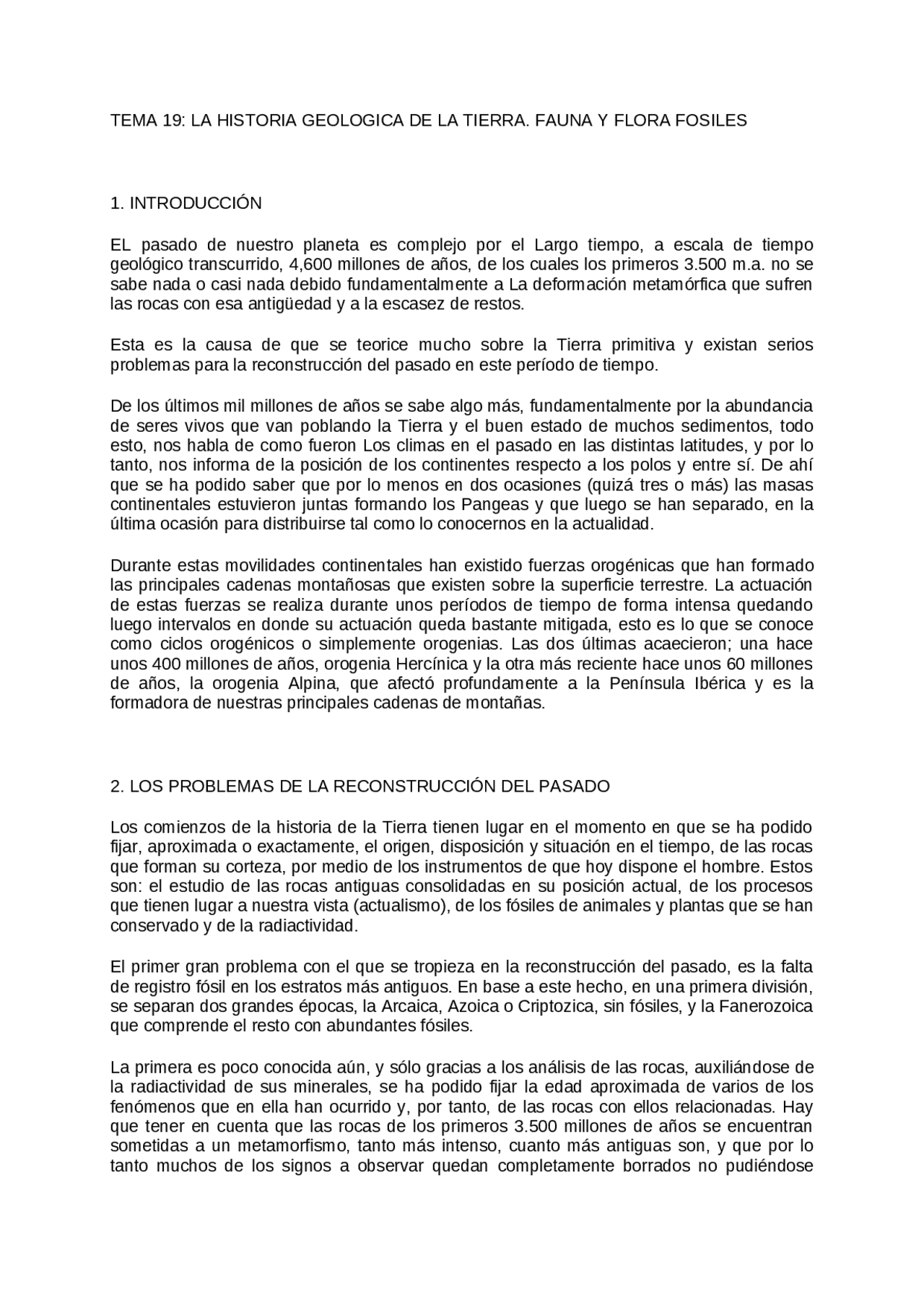 Tema 19 Oposipedia Biologia Y Geología Docsity