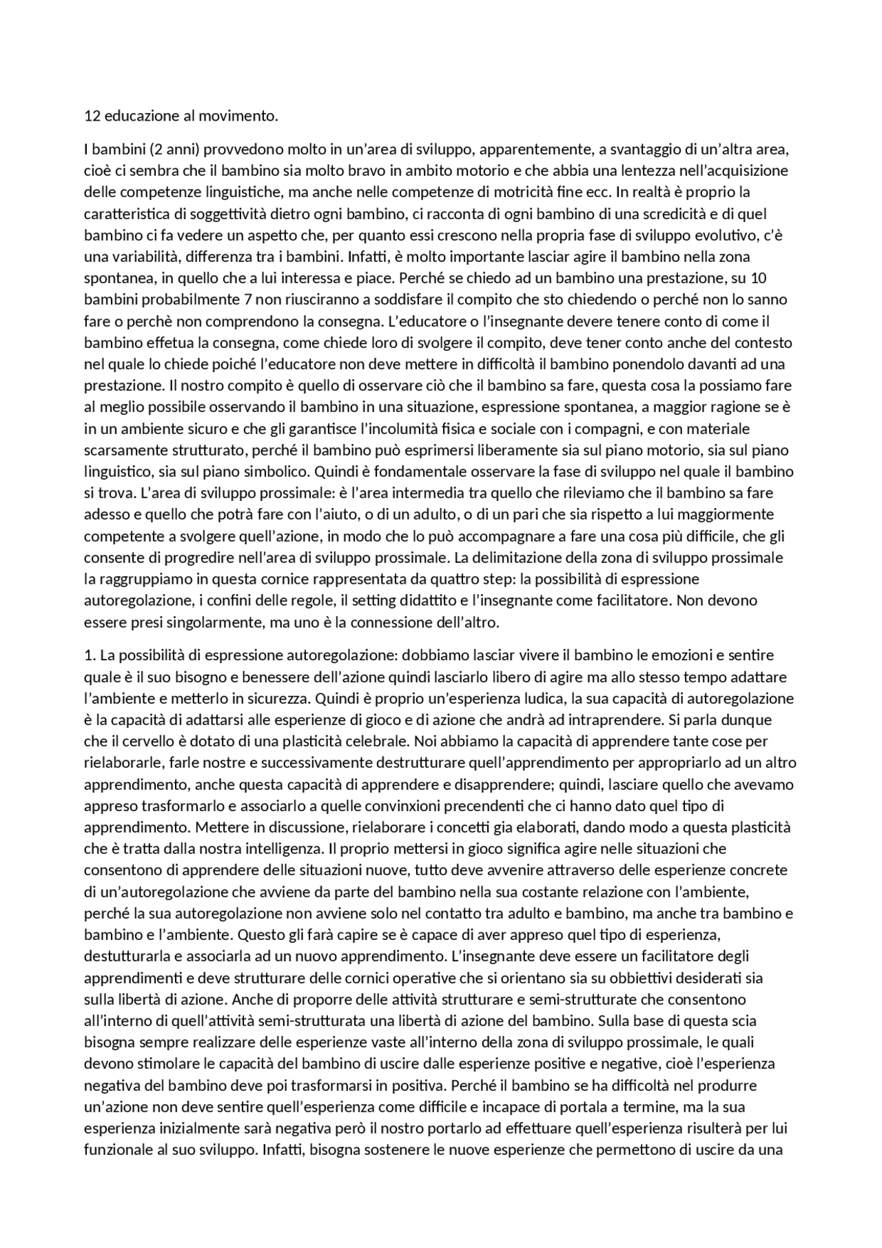 Riassunto della lezione - Docsity