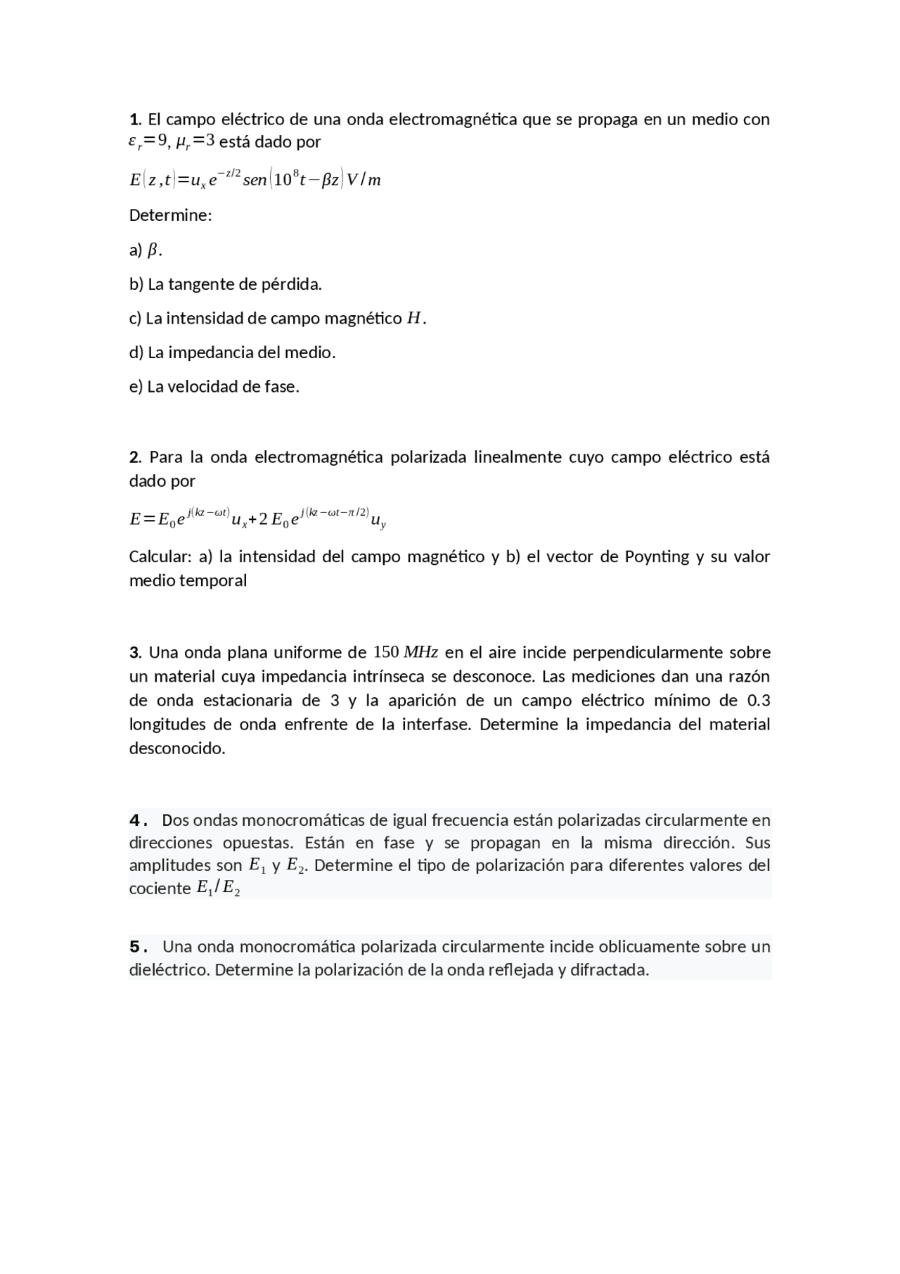 Ejercicio De Física Dos Ejercicios De Física Docsity