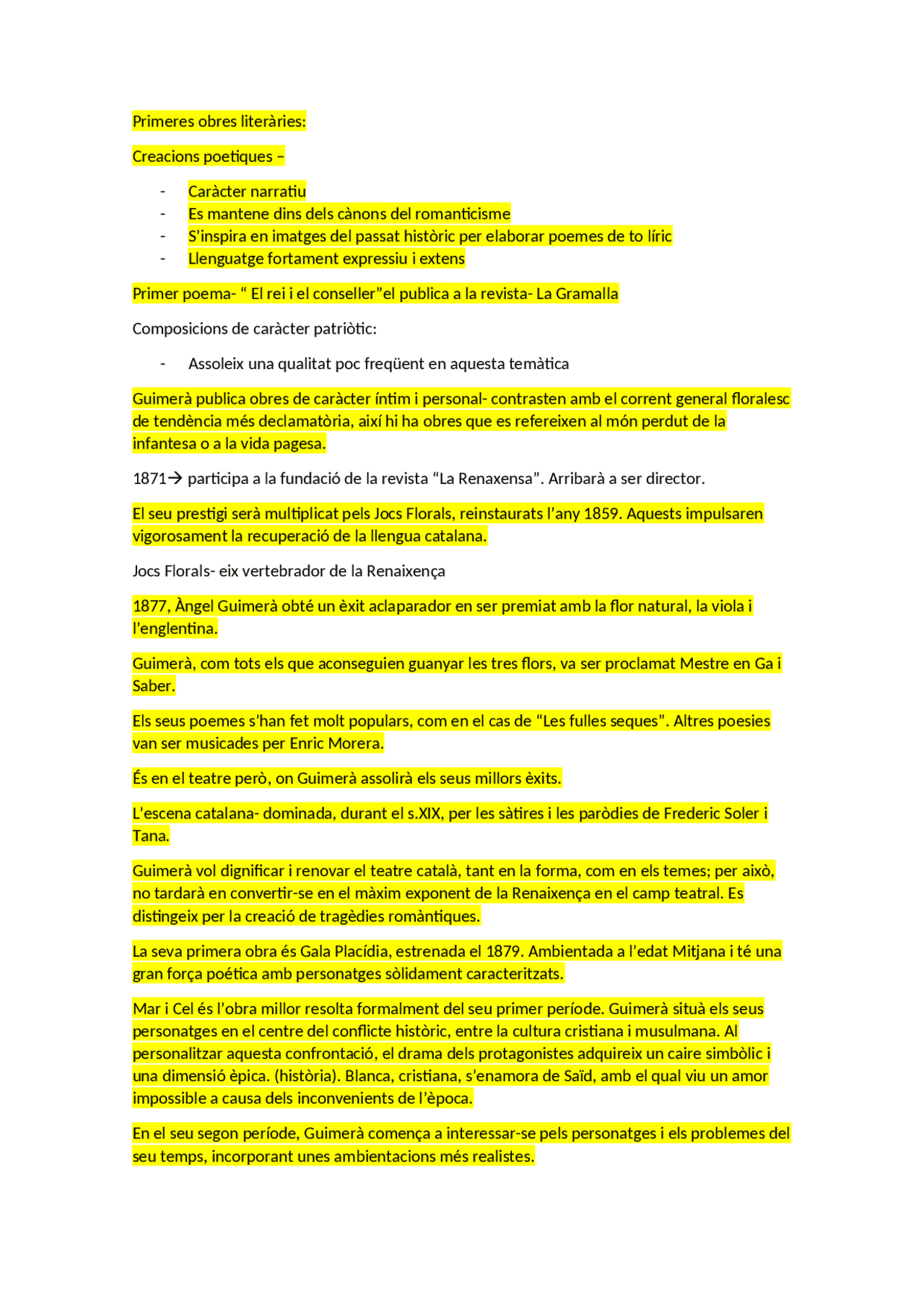 Apunts Primer Batxillerat Docsity