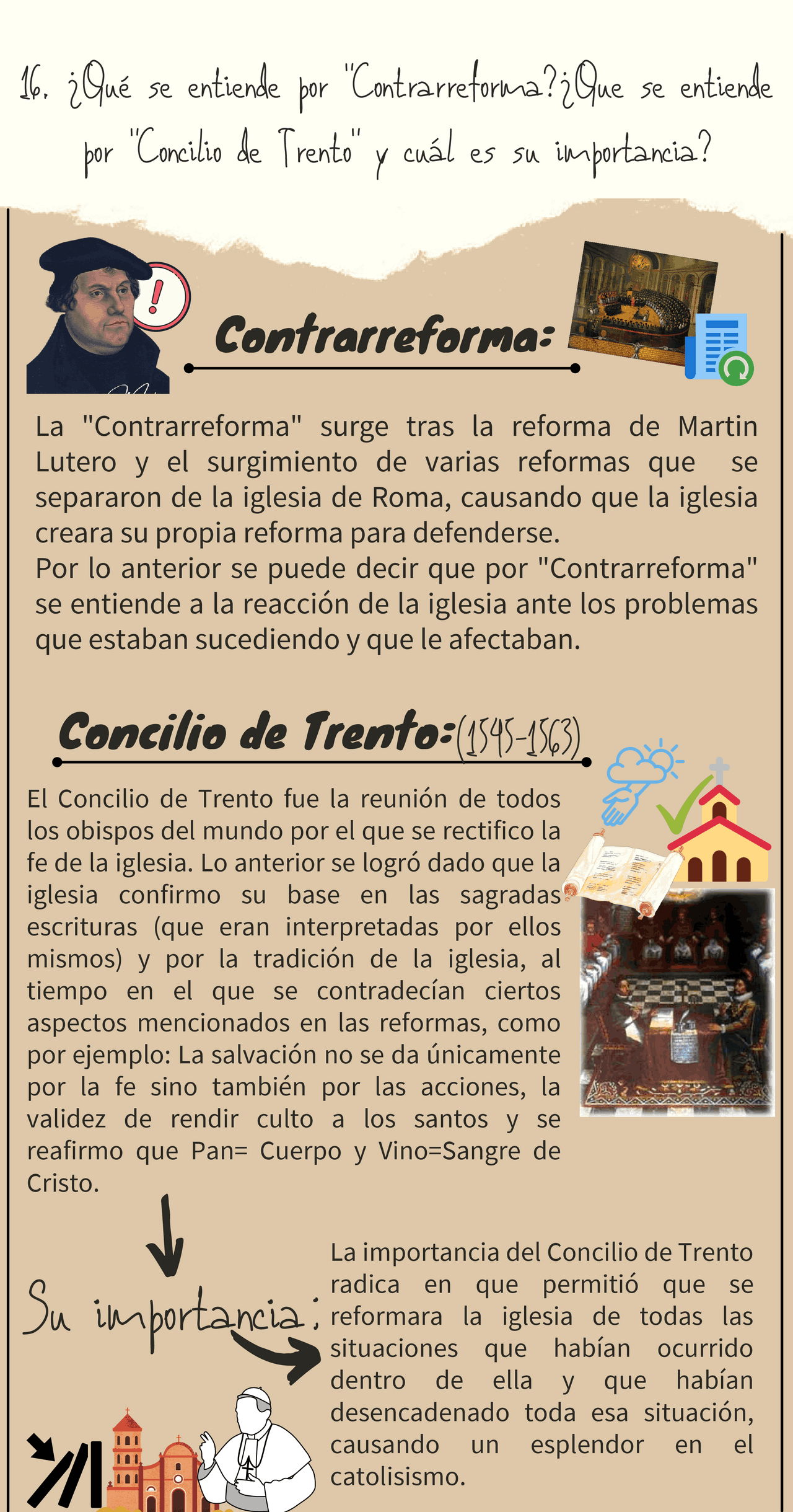 La contrarreforma en la iglesia. - Docsity